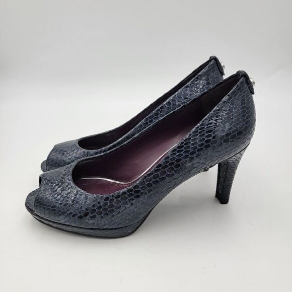 Stuart Weitzman | Shoes | Stuart Weitzman Snake Embossedpeeptoe Heels ...